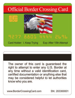 Official Border Crossing Card™ (8 PACK) Free Shipping.. – Baby Mama ...