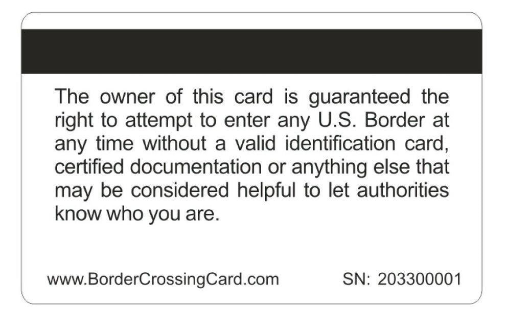 Official Border Crossing Card™ (4 PACK) Free Shipping.. – Baby Mama ...
