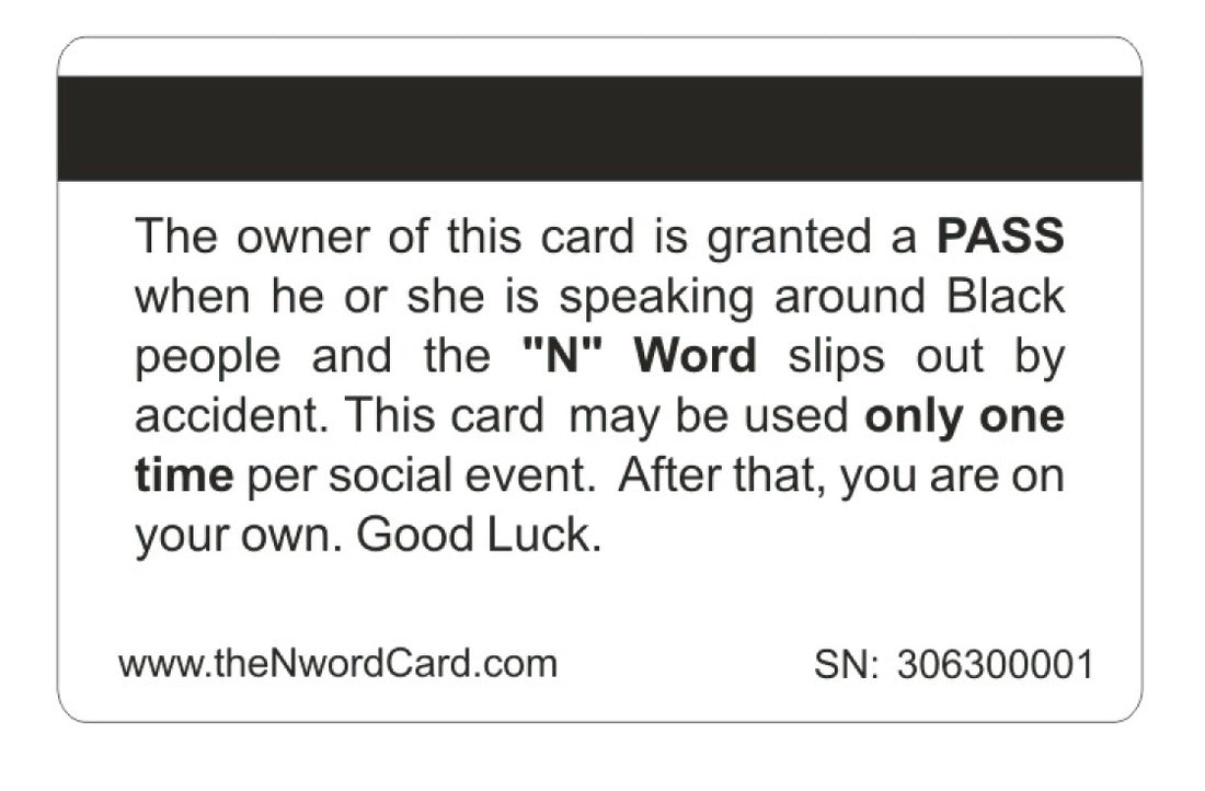 Official N Word Pass Card™ (8 PACK) Free Shipping.. – Baby Mama Card Store