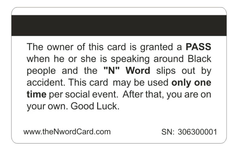 Official N Word Pass Card™ (8 PACK) Free Shipping.. – Baby Mama Card Store